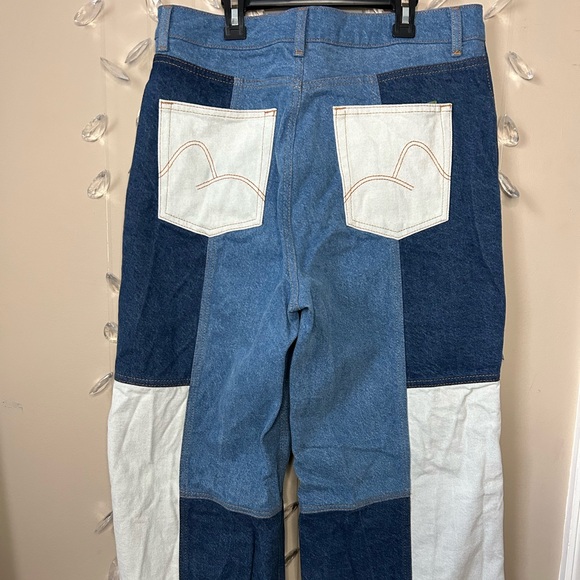 FARM Rio | Jeans | Farm Rio Denim Patchwork Wide Leg Jean | Poshmark
